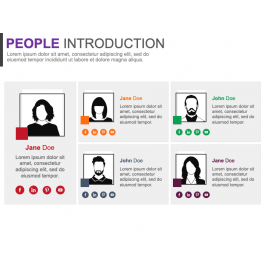 People Introduction for 5 for PowerPoint and Google Slides - PPT Slides