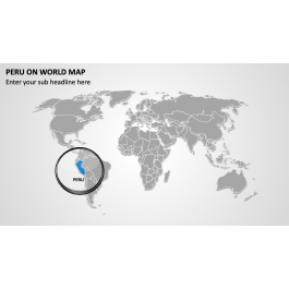 Peru on World Map for PowerPoint and Google Slides - PPT Slides