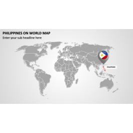 Philippines on World Map for PowerPoint and Google Slides - PPT Slides