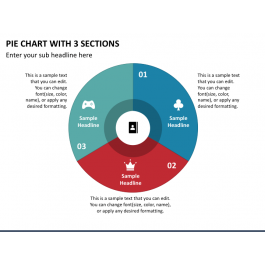 Pie Chart with 3 Sections PowerPoint Template - PPT Slides