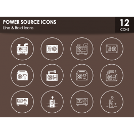 Power Source Icons for PowerPoint and Google Slides - PPT Slides