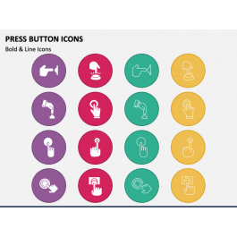 Press Button Icons for PowerPoint and Google Slides - PPT Slides