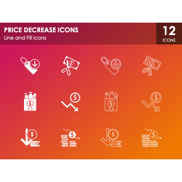 Price Decrease Icons for PowerPoint and Google Slides