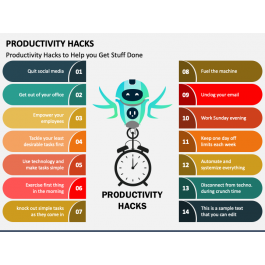 Productivity Hacks PowerPoint and Google Slides Template - PPT Slides