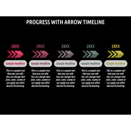 Progress with Arrow Timeline for PowerPoint and Google Slides - PPT Slides