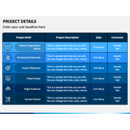 Project Details PowerPoint Template - PPT Slides