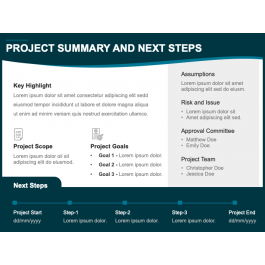 Project Summary And Next Steps PowerPoint and Google Slides Template ...