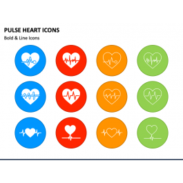Pulse Heart Icons for PowerPoint and Google Slides - PPT Slides