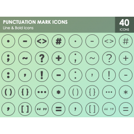 Punctuation Mark Icons for PowerPoint and Google Slides - PPT Slides