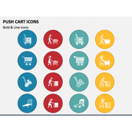 Push Cart Icons for PowerPoint and Google Slides - PPT Slides