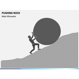 Pushing Rock Illustration for PowerPoint and Google Slides - PPT Slides