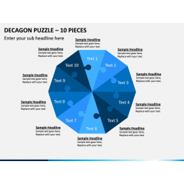 Decagon Puzzle – 10 Pieces PowerPoint