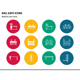Rail Gate Icons for PowerPoint and Google Slides - PPT Slides