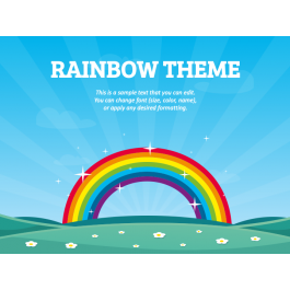 Free Rainbow Presentation Theme for PowerPoint and Google Slides