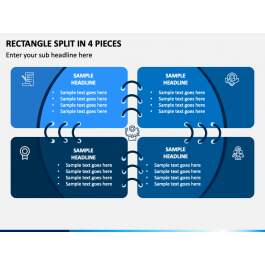 Rectangle Split In 4 Pieces PowerPoint Template - PPT Slides