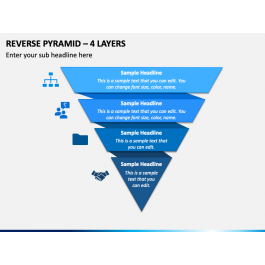Reverse Pyramid - 4 Layers PowerPoint Template and Google Slides Theme