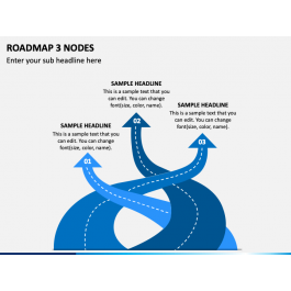 Roadmap 3 Nodes PowerPoint Template - PPT Slides