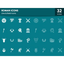 Roman Icons for PowerPoint and Google Slides - PPT Slides