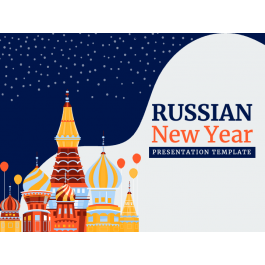 Free - Russian New Year PowerPoint Template and Google Slides Theme