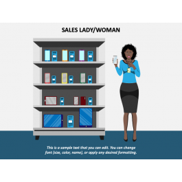 Sales Lady/Woman Graphics for PowerPoint and Google Slides - PPT Slides