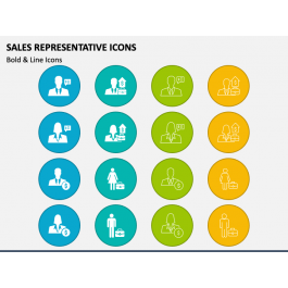 Sales Representative Icons for PowerPoint and Google Slides - PPT Slides