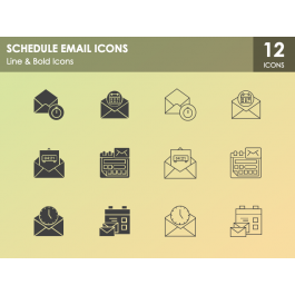 Schedule Email Icons for PowerPoint and Google Slides - PPT Slides