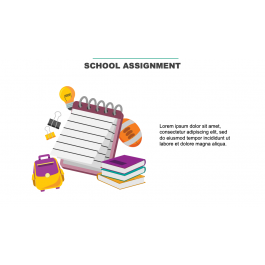 School Assignment Illustration for PowerPoint and Google Slides