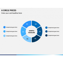 6 Circle Pieces PowerPoint Template - PPT Slides