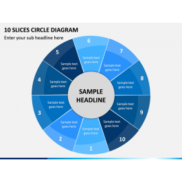 PowerPoint 10 Slices Circle Diagram