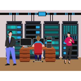 Server Farm Graphics for PowerPoint and Google Slides - PPT Slides