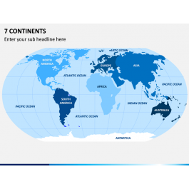 Seven Continents Map for PowerPoint and Google Slides - PPT Slides