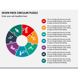 Seven Piece Circular Puzzle PowerPoint Presentation Slides - PPT Template