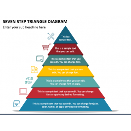 Seven Step Triangle Diagram PowerPoint Template - PPT Slides