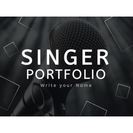Free - Singer Portfolio PowerPoint Template and Google Slides Theme