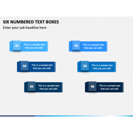 Six Numbered Text Boxes PowerPoint Template - PPT Slides