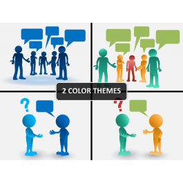 Slide Man (3D Man) - Dialogue Shapes for PowerPoint and Google Slides