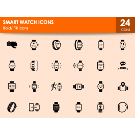 Smart Watch Icons for PowerPoint and Google Slides