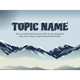 Free Snowy Mountains Presentation Theme for PowerPoint and Google Slides