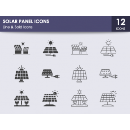 Solar Panel Icons for PowerPoint and Google Slides - PPT Slides