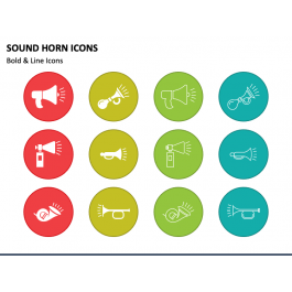 Sound Horn Icons for PowerPoint and Google Slides - PPT Slides