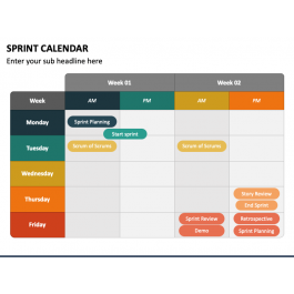 Sprint Calendar PowerPoint and Google Slides Template - PPT Slides