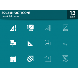 Square Foot Icons for PowerPoint and Google Slides - PPT Slides