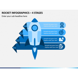 Rocket Infographics – 4 Stages PowerPoint
