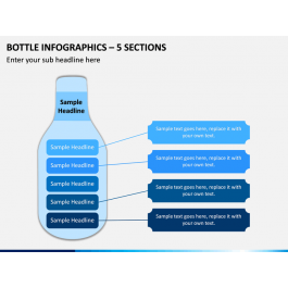PowerPoint Bottle Infographics – 5 Sections