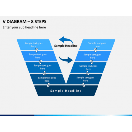 PowerPoint V Diagram – 8 Steps