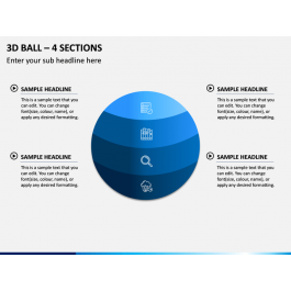 PowerPoint 3d Ball – 4 Sections