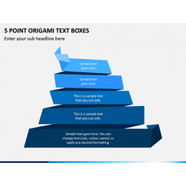 PowerPoint 5 Point Origami Text Boxes