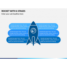 PowerPoint Rocket With 6 Stages
