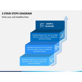 PowerPoint 3 Stair Steps Diagram