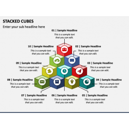 Stacked Cubes for PowerPoint and Google Slides - PPT Slides